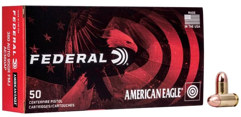 Federal American Eagle 380 Auto 95gr, FMJ Pistol Ammo - Ron Shirk ...